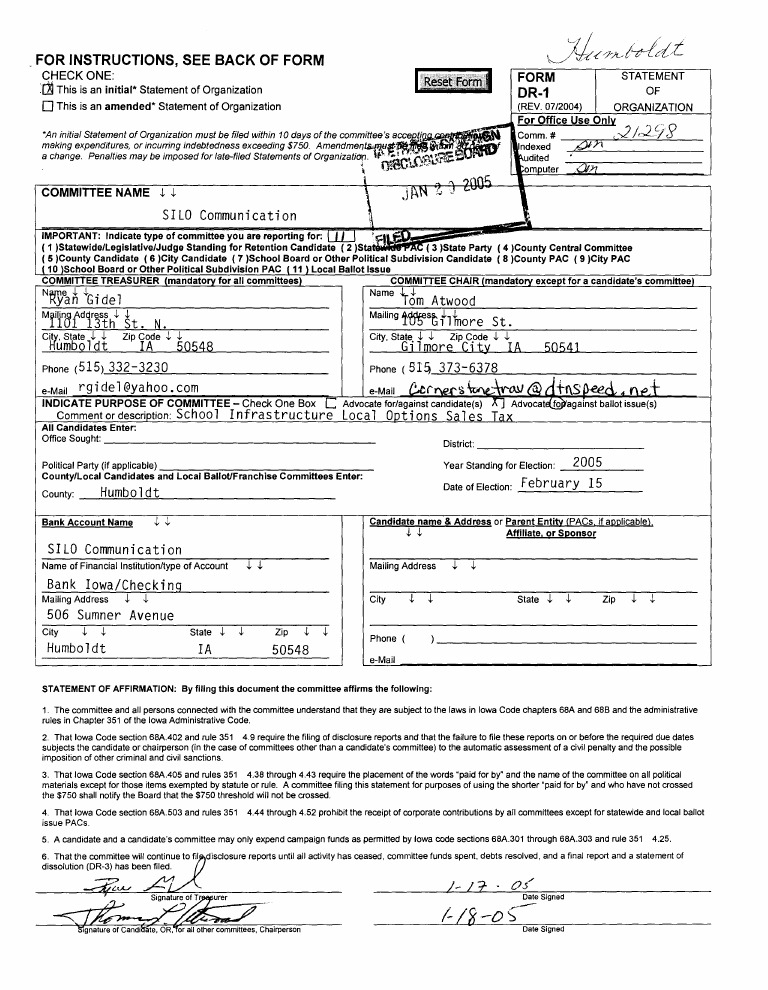 For Instructions, See Back of Form Form DR-1 | PDF | Political Action ...