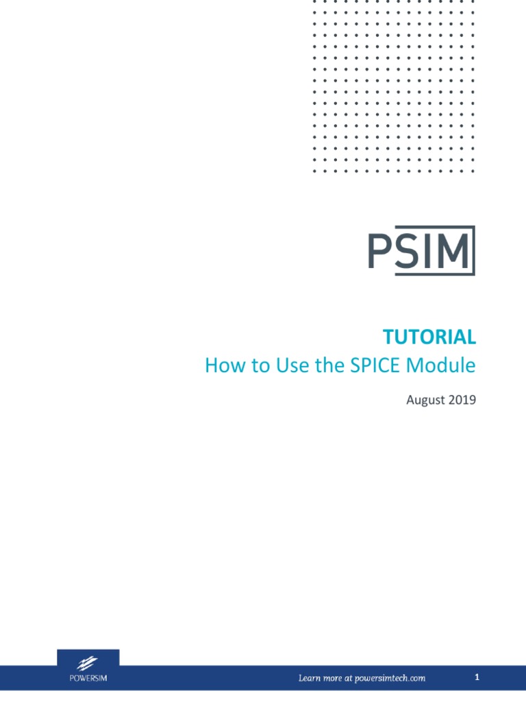 Tutorial How To Use SPICE Module | PDF | Spice | Computer File