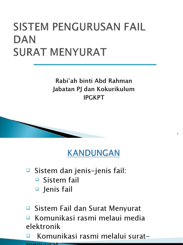 2.5 Pengurusan Sistem Fail Dan Surat Mesyurat | PDF