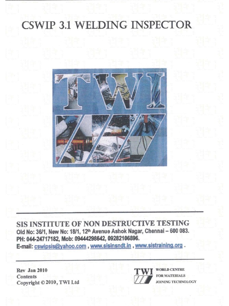 Cswip 3.1 Welding Inspector | PDF