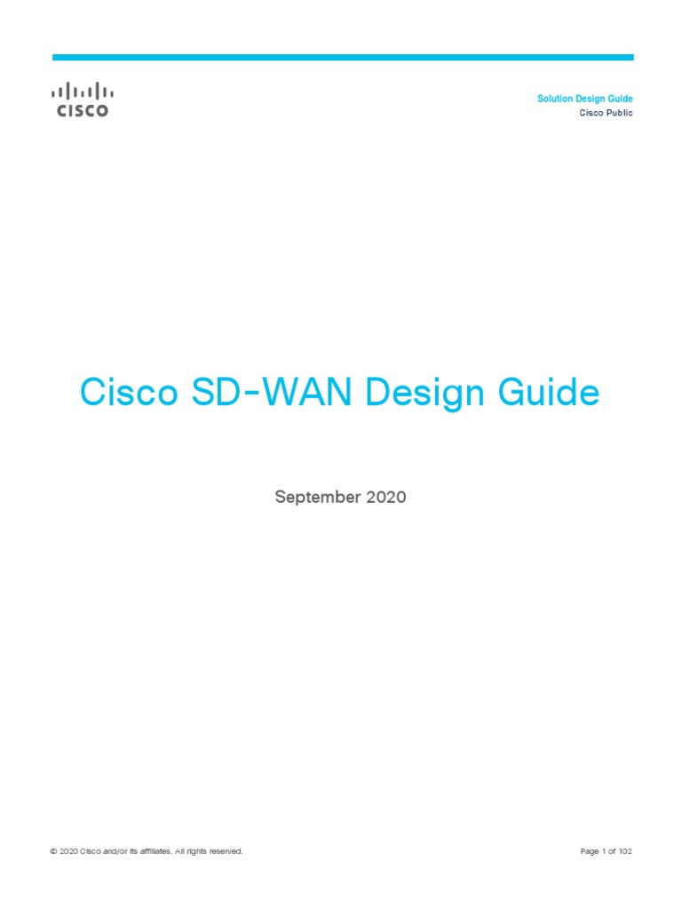 Cisco Sdwan Design Guide Pdf Virtual Private Network Cloud Computing