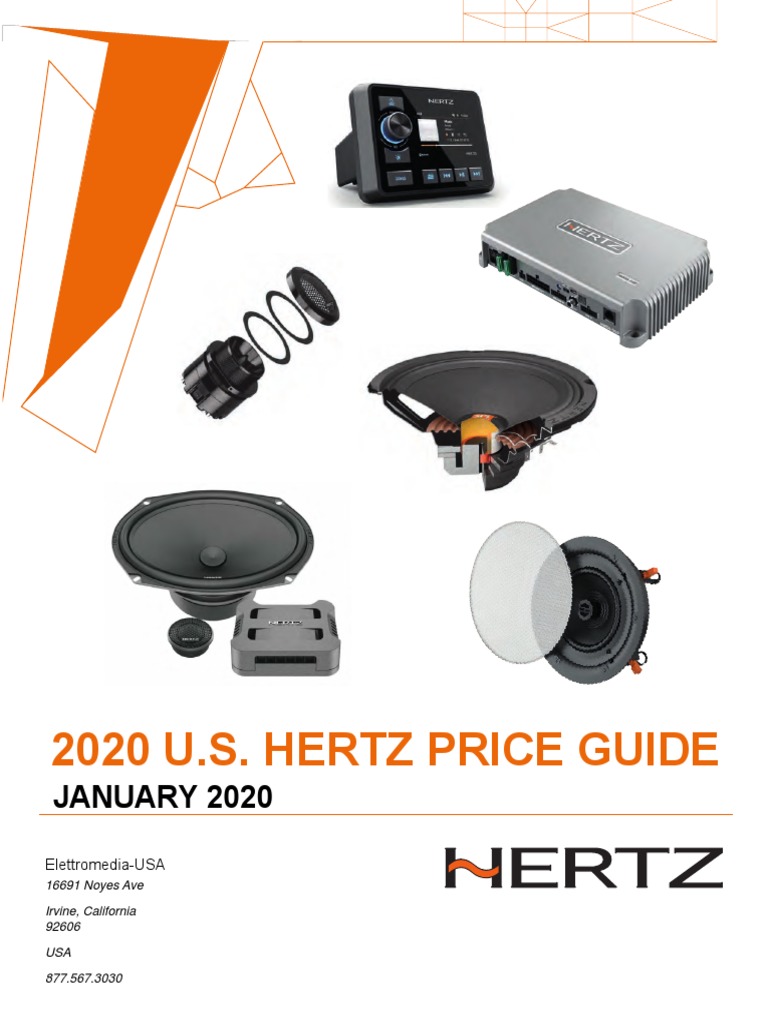 2020 Hertz Price Sheet | PDF | Loudspeaker | Equalization (Audio)