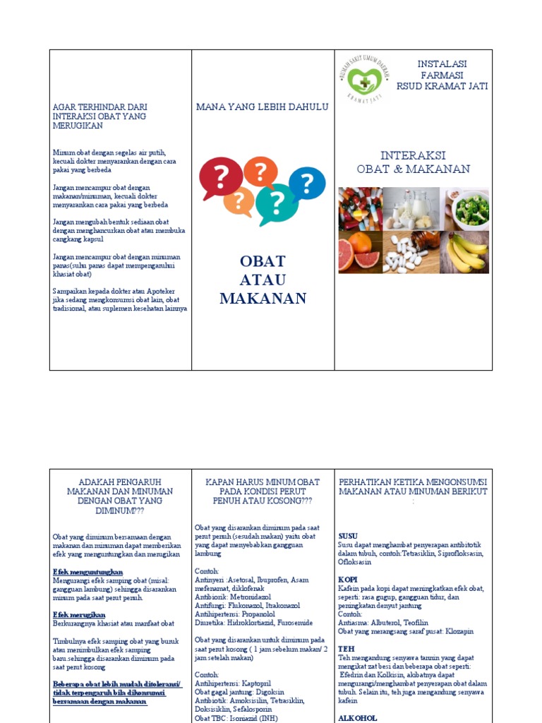 Leaflet Interaksi Obat | PDF