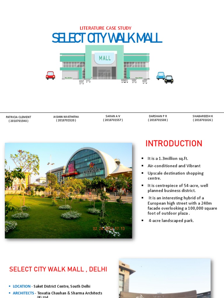 Select City Walk Mall Case Study | PDF | Basement | Civil Engineering