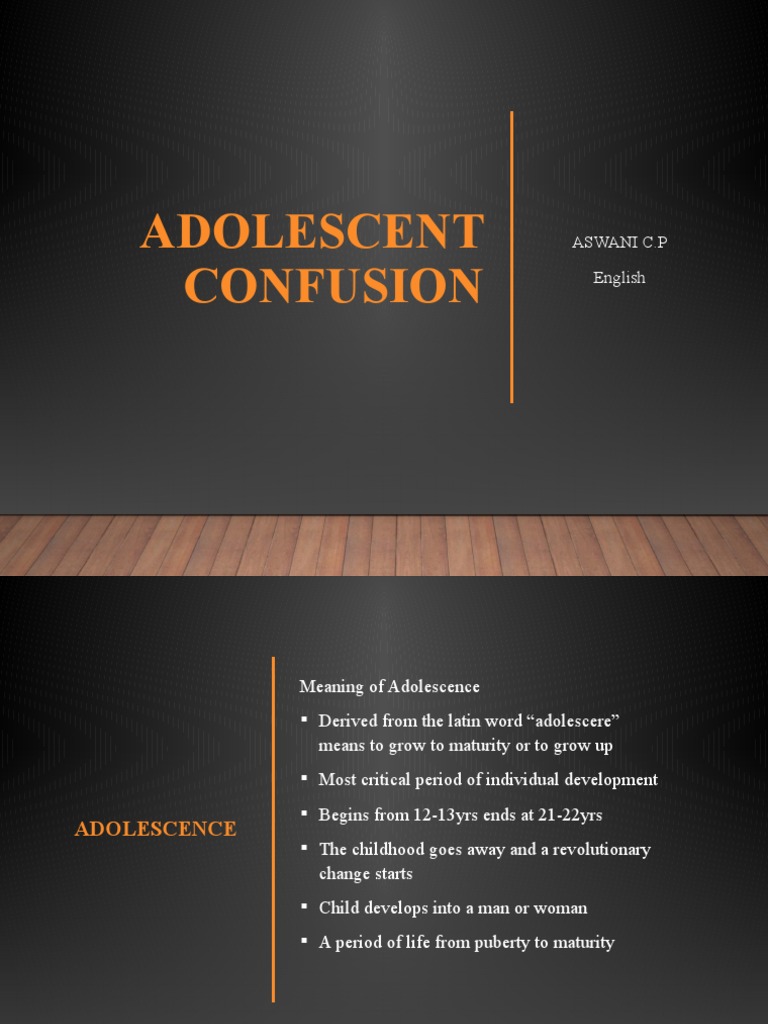 Adolescent Confusion: Aswani C.P English | PDF | Identity (Social ...