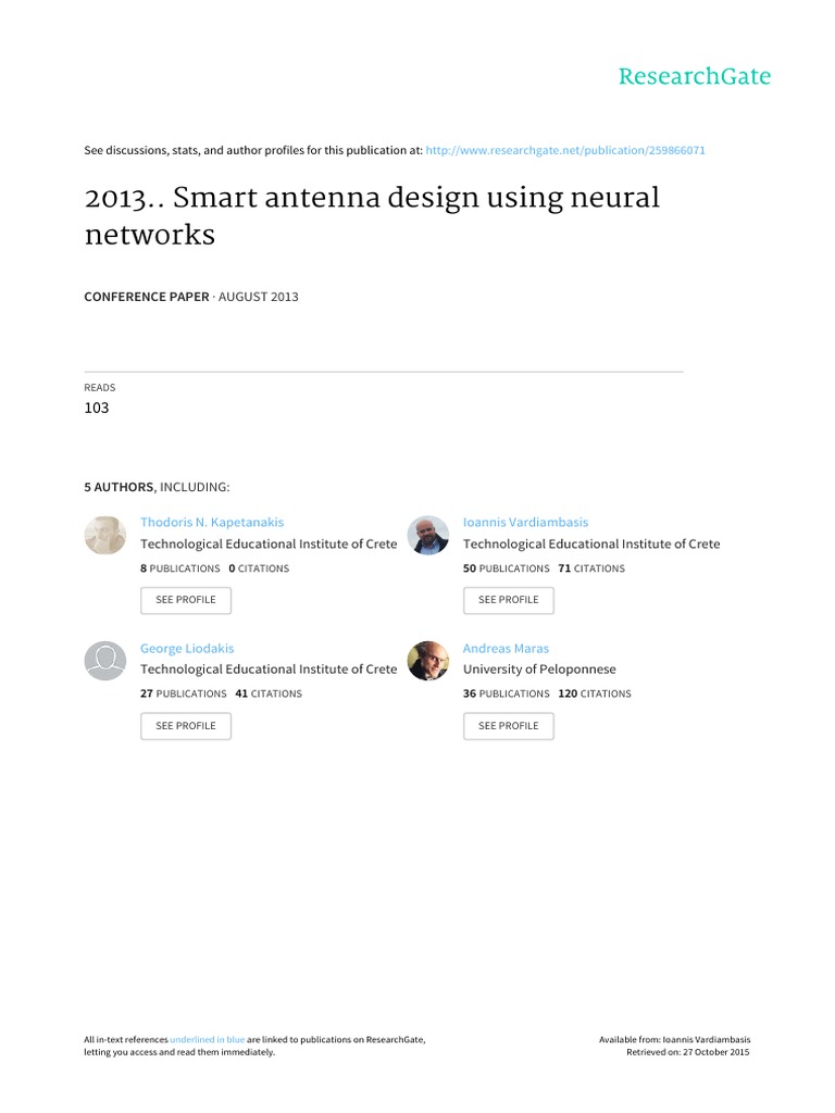 Smart Antenna Design with AI | PDF | Antenna (Radio) | Mean Squared Error