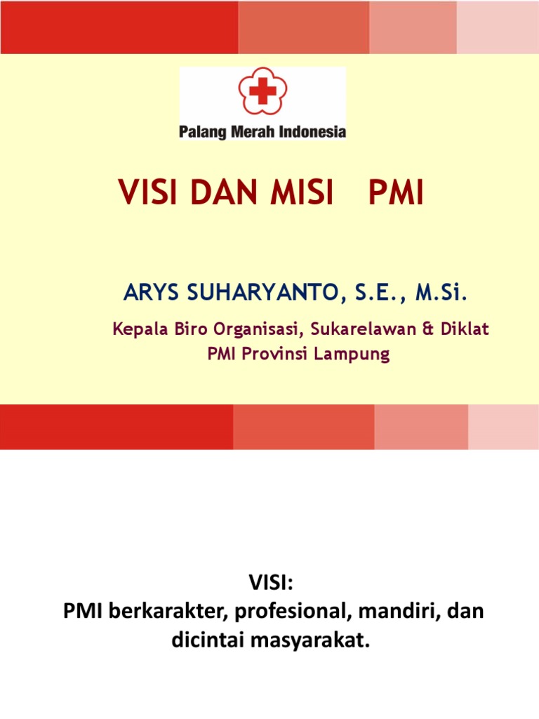 Visi Dan Misi Pmi | PDF