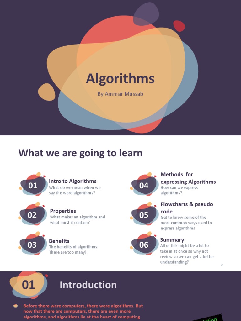 Algorithms by Ammar Mussab | PDF | Algorithms | Input/Output