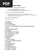 Sanskrit Sandhi Rules | PDF | Consonant | Orthography