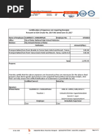 Coa Cert. of Expenses Not Requiring Receipt 1 | PDF
