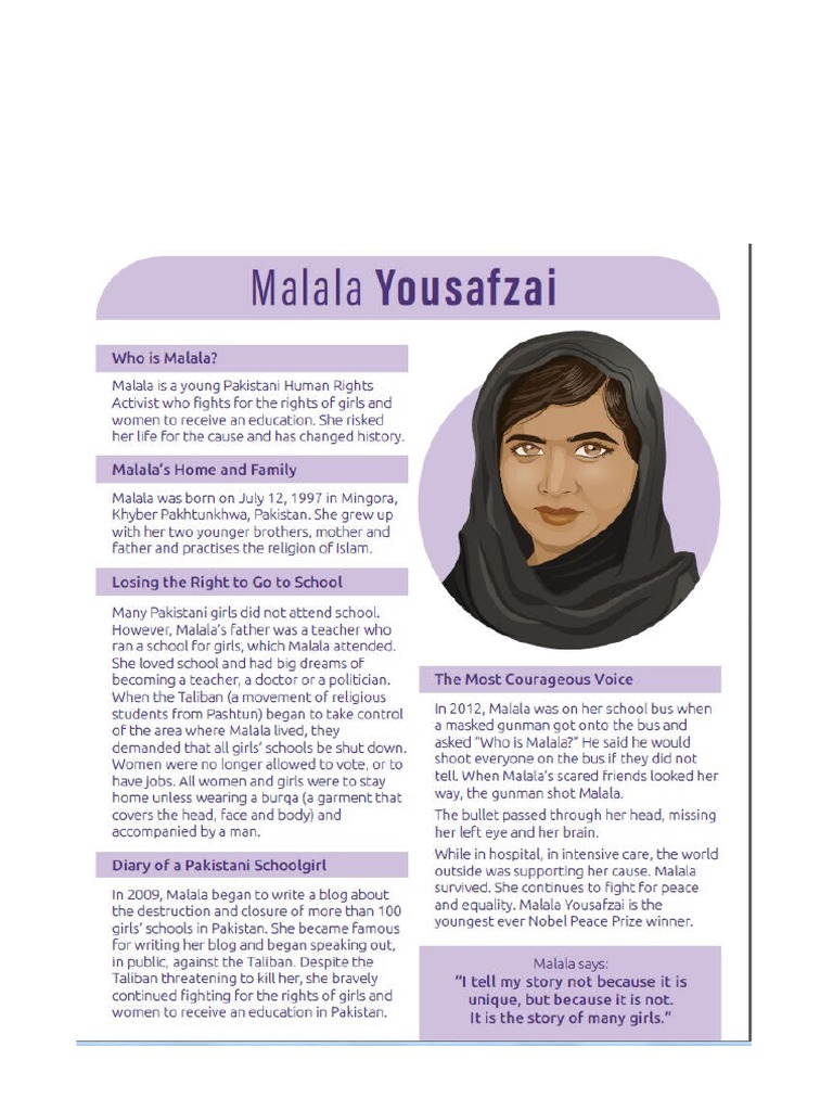 Malala: A Champion for Girls' Education | PDF