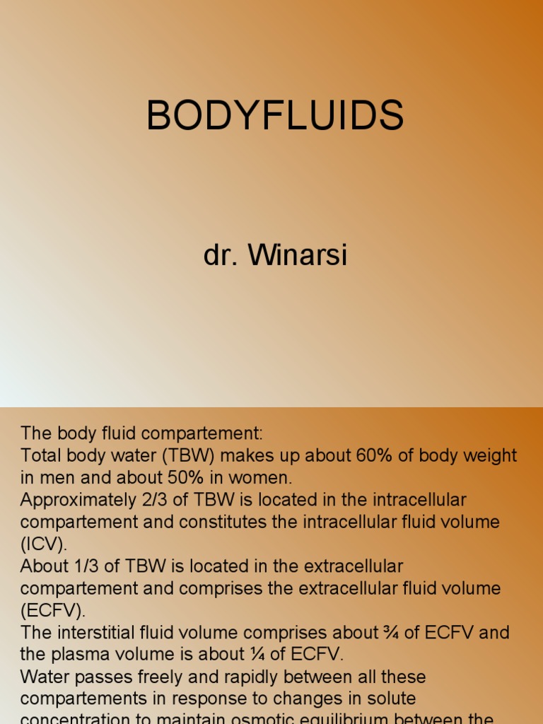 Body Fluid..slide | PDF | Hemostasis | Human Body