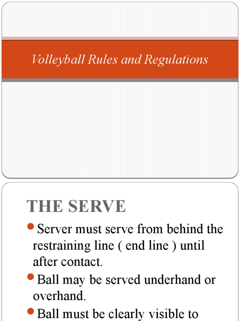 Volleyball Rules and Regulations | PDF