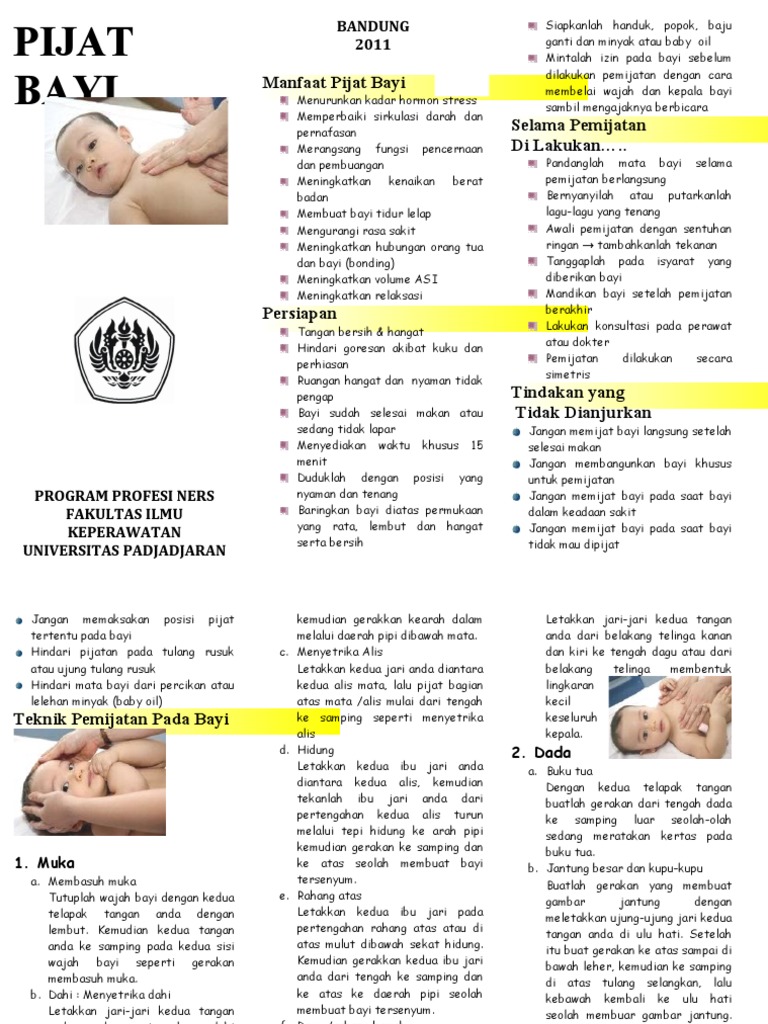 Leaflet-Pijat Bayi | PDF