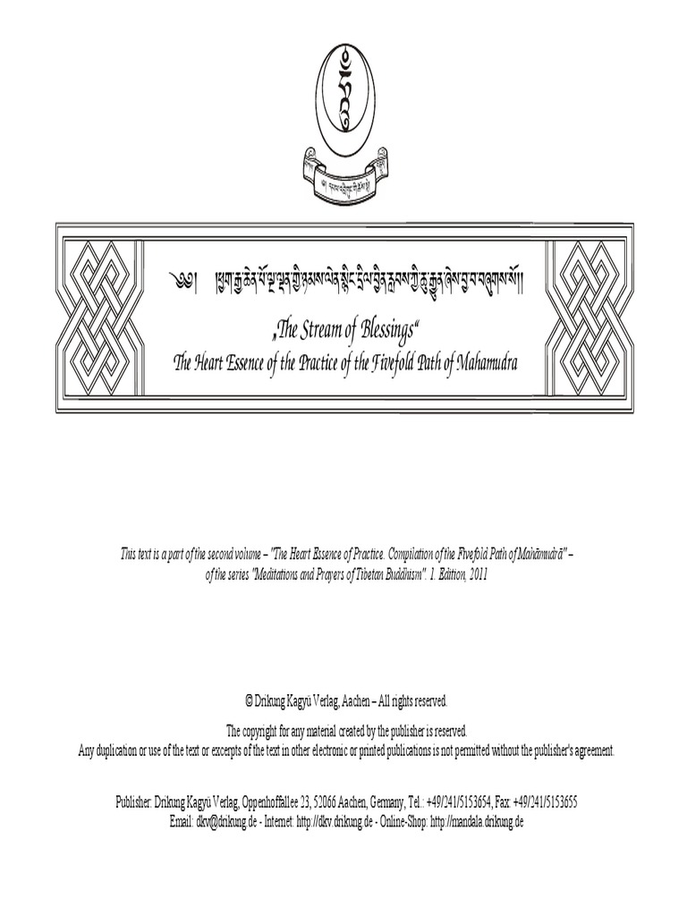 010 001 Tib en Stream of Blessings KPL | PDF | Meditation | Vajrayana