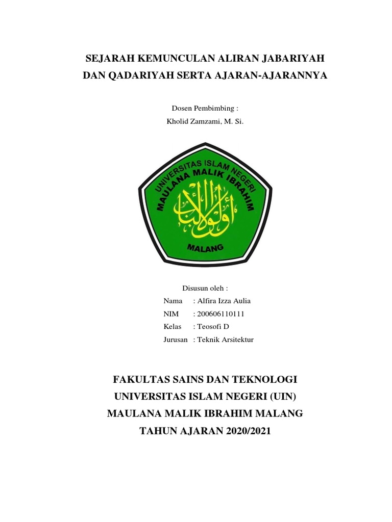 Sejarah Aliran Jabariyah dan Qadariyah | PDF