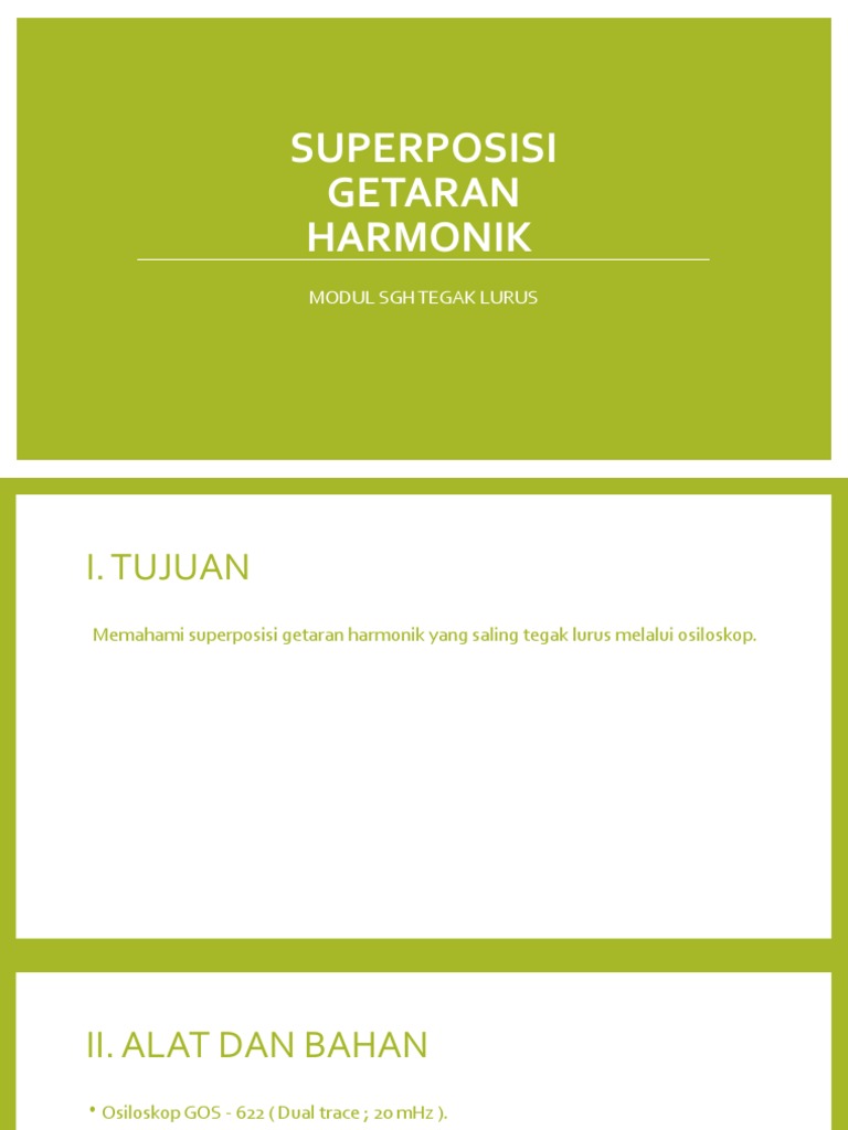 SUPERPOSISI GETARAN HARMONIK Tegak Lurus | PDF