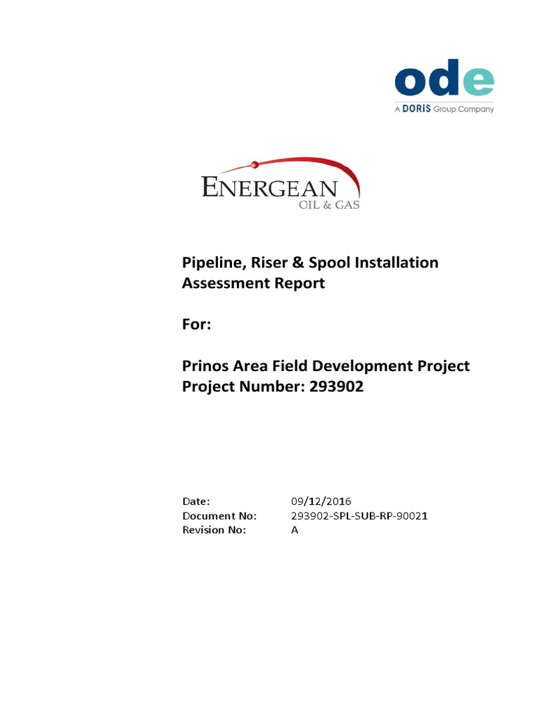 Riser Spool Installation Assessment Report | PDF | Buoyancy | Pipeline ...