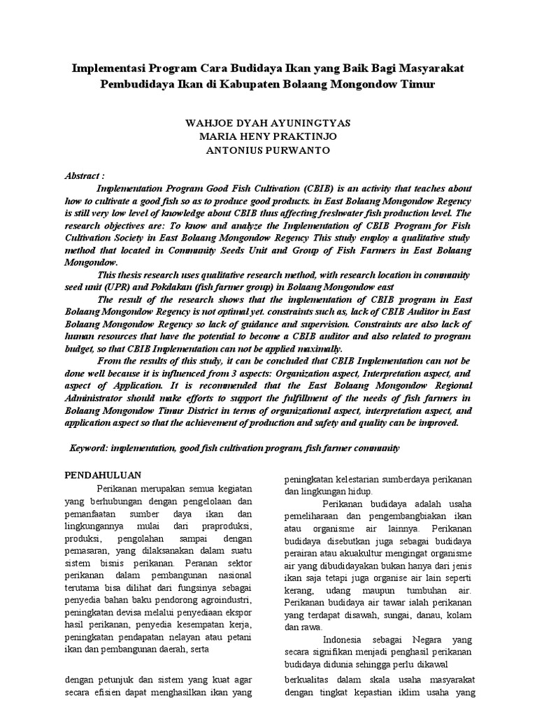 Implementasi Program CBIB-dikonversi | PDF | Methodology | Business