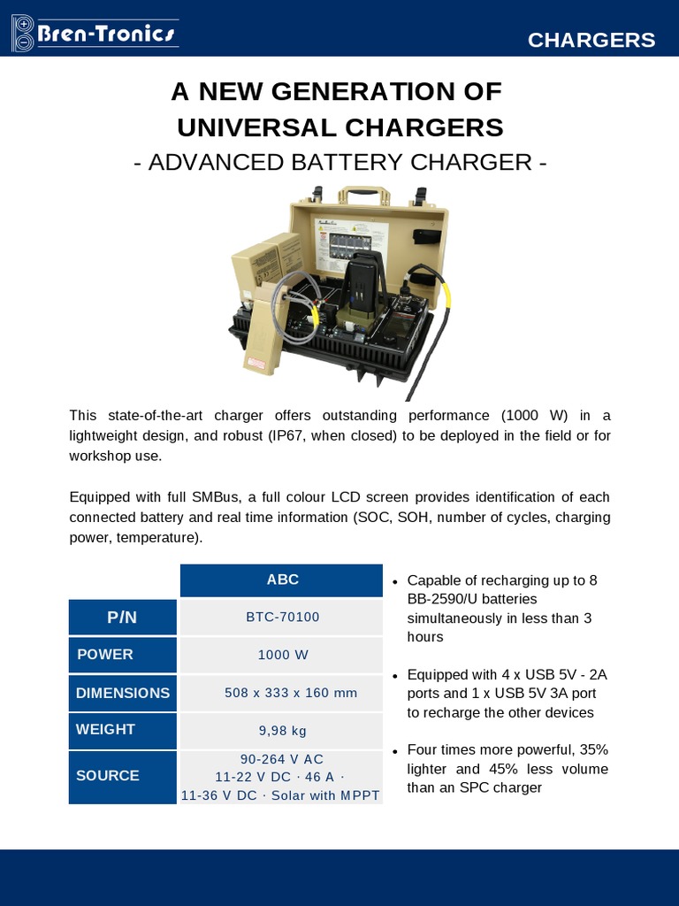 A New Generation of Universal Chargers: - Advanced Battery Charger ...