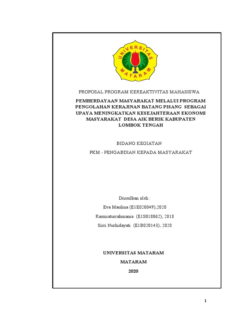 Revisi PKM M Riset | PDF | Ilmu Sosial