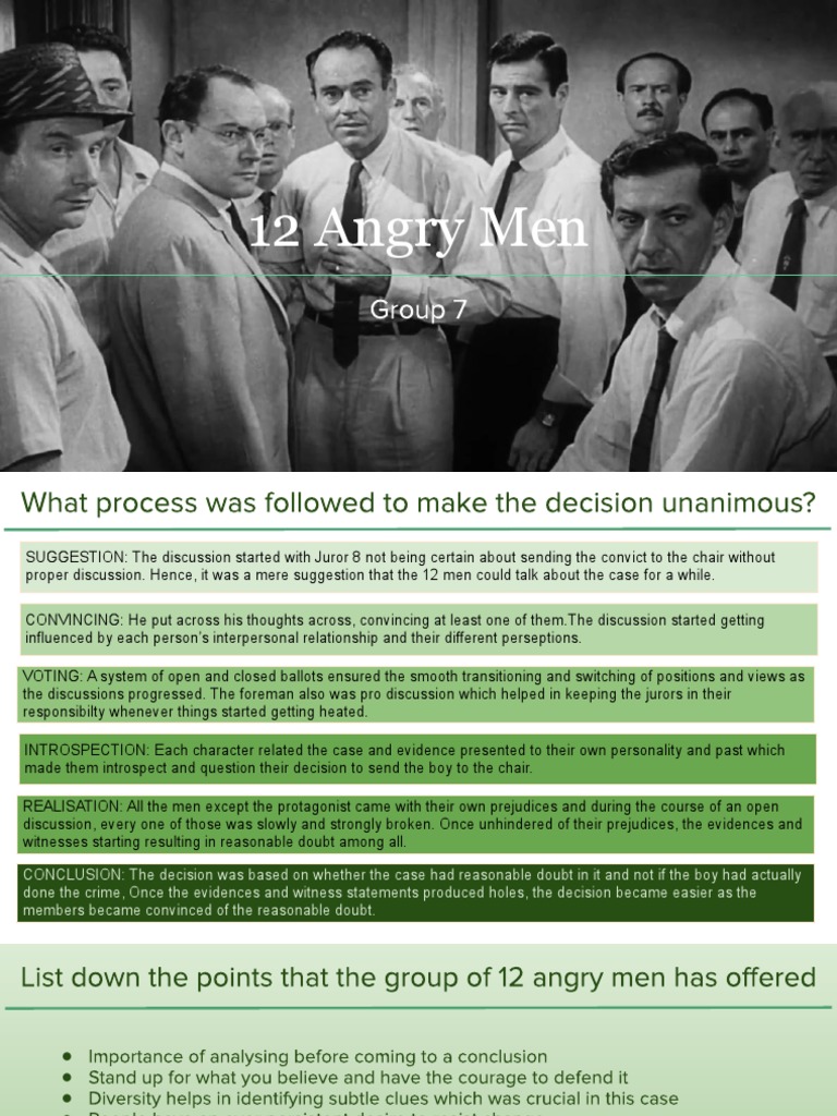 12 Angry Men | PDF | Evidence | Cognition
