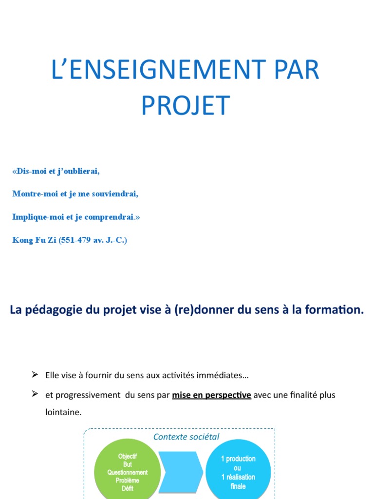 Enseignement - Par - Projet 1 | PDF | Pédagogie de projet | Pédagogie