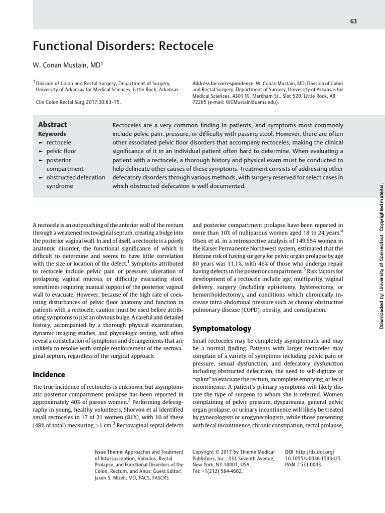 Rektokel | PDF | Constipation | Rectum