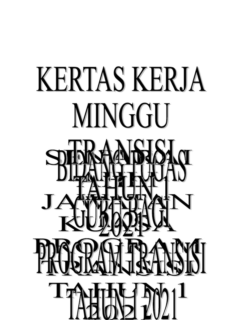 Pembahagi (Divider) Untuk Fail Program Transisi Tahun 1 2021 Bersama ...