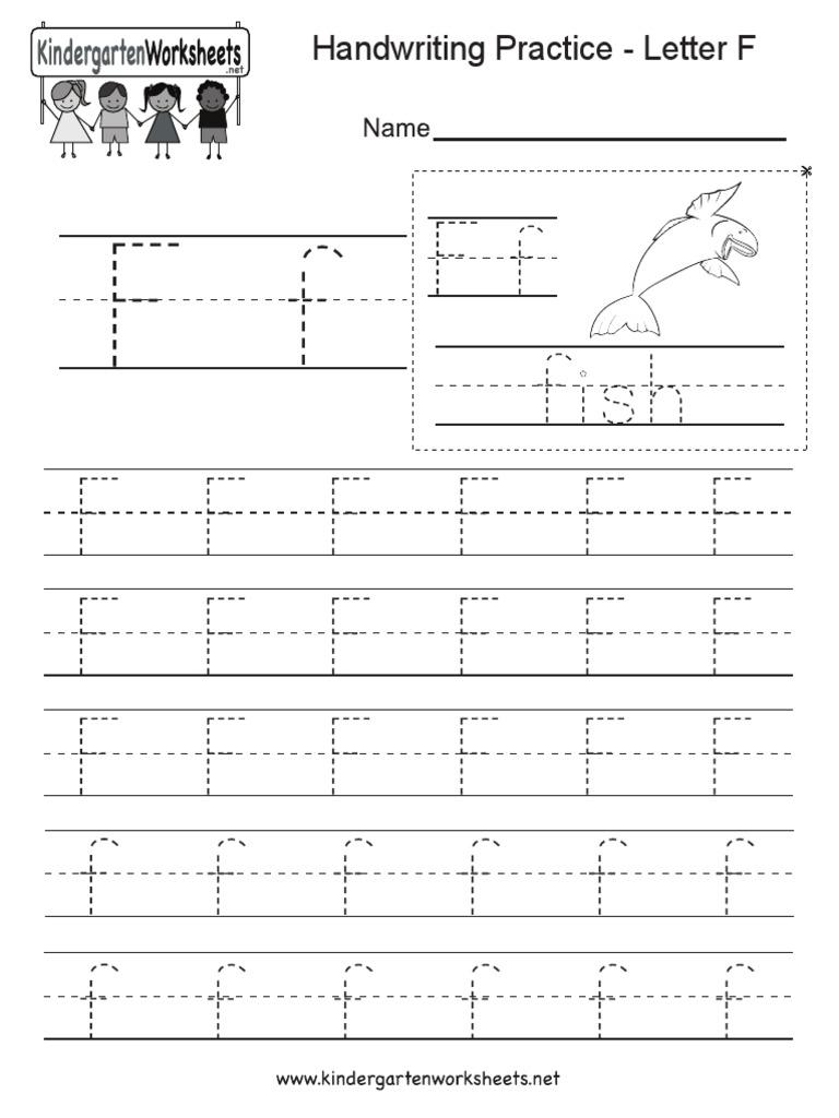 Letter F Writing Practice Worksheet | PDF