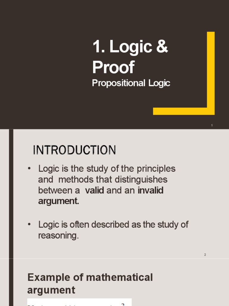 2 Propositional Logic 04032021 110628am | PDF | Proposition | If And ...