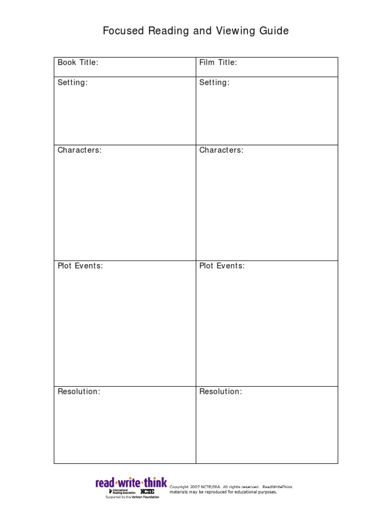 Focused Reading Viewing Guide | PDF