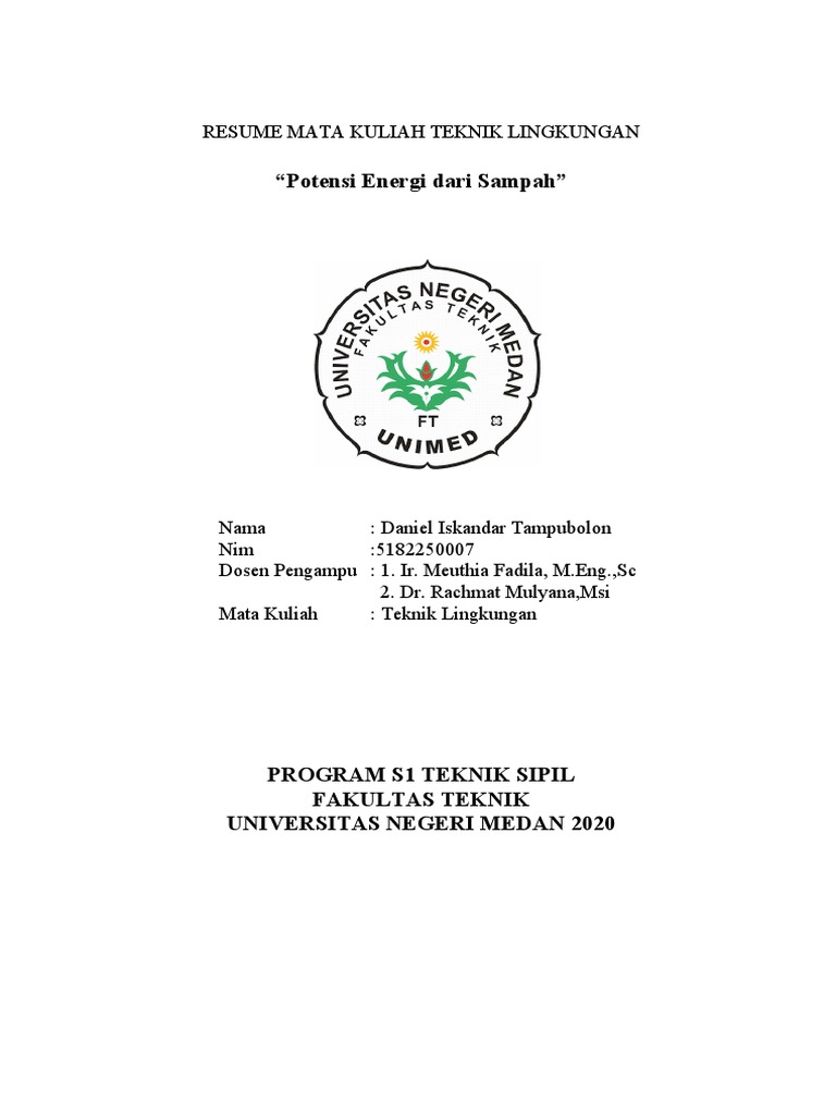 (Potensi Energi Dari Sampah) - Daniel Iskandar Tampubolon | PDF
