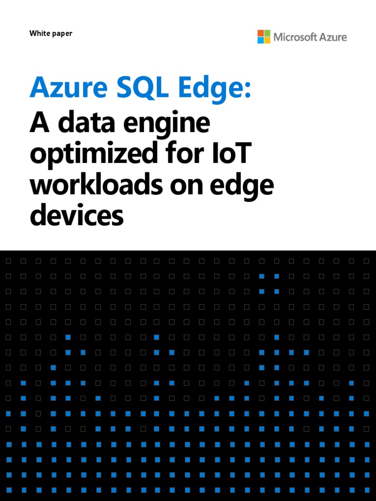 White Paper AzureSQLEdge 2019 | PDF | Microsoft Azure | Internet Of Things