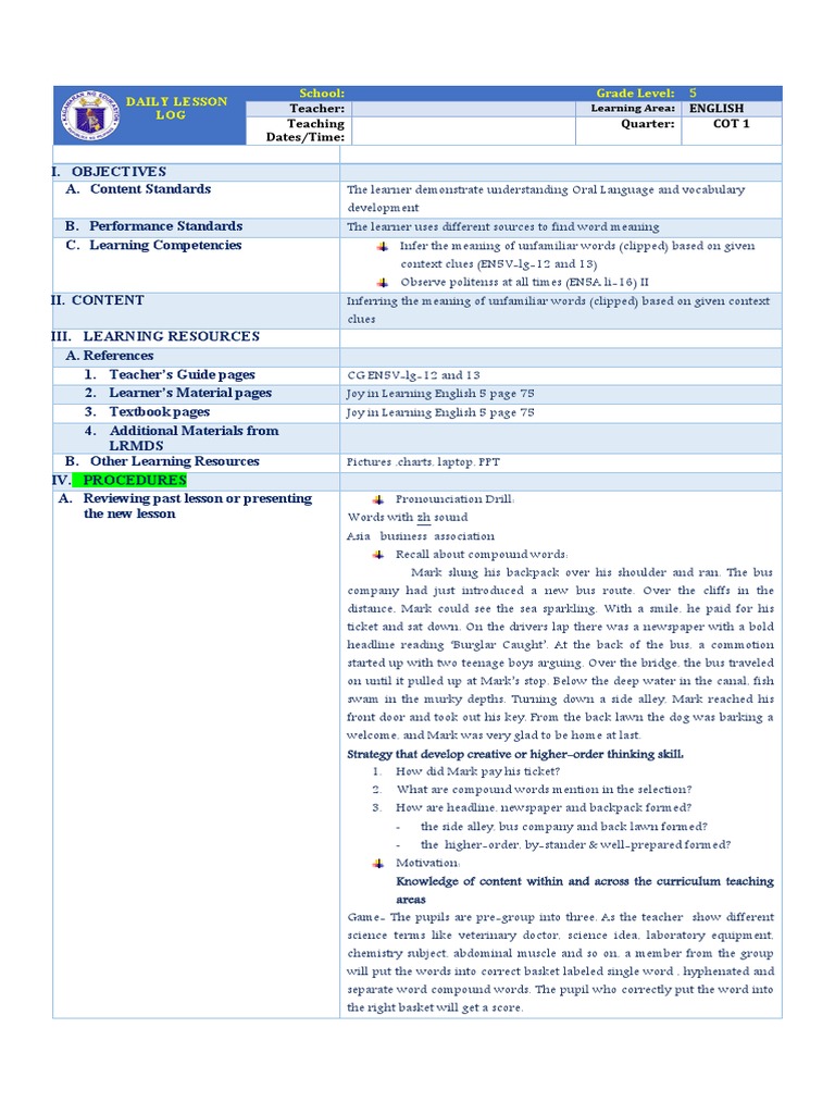Inferring Meaning from Context Clues: A Lesson on Identifying Clipped ...