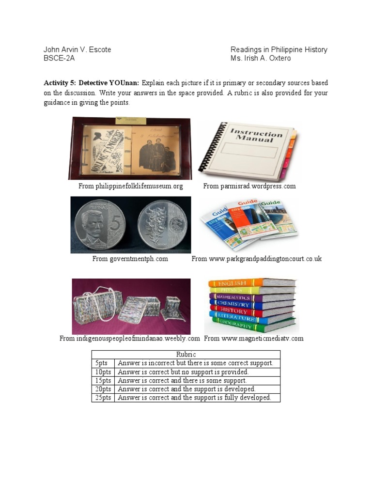 Module 1 Activity 5 Detective You-Nan | PDF | Primary Sources ...