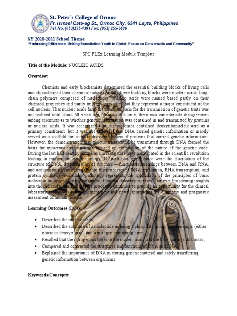 Module 4. Nucleic Acids | PDF | Nucleic Acids | Nucleotides