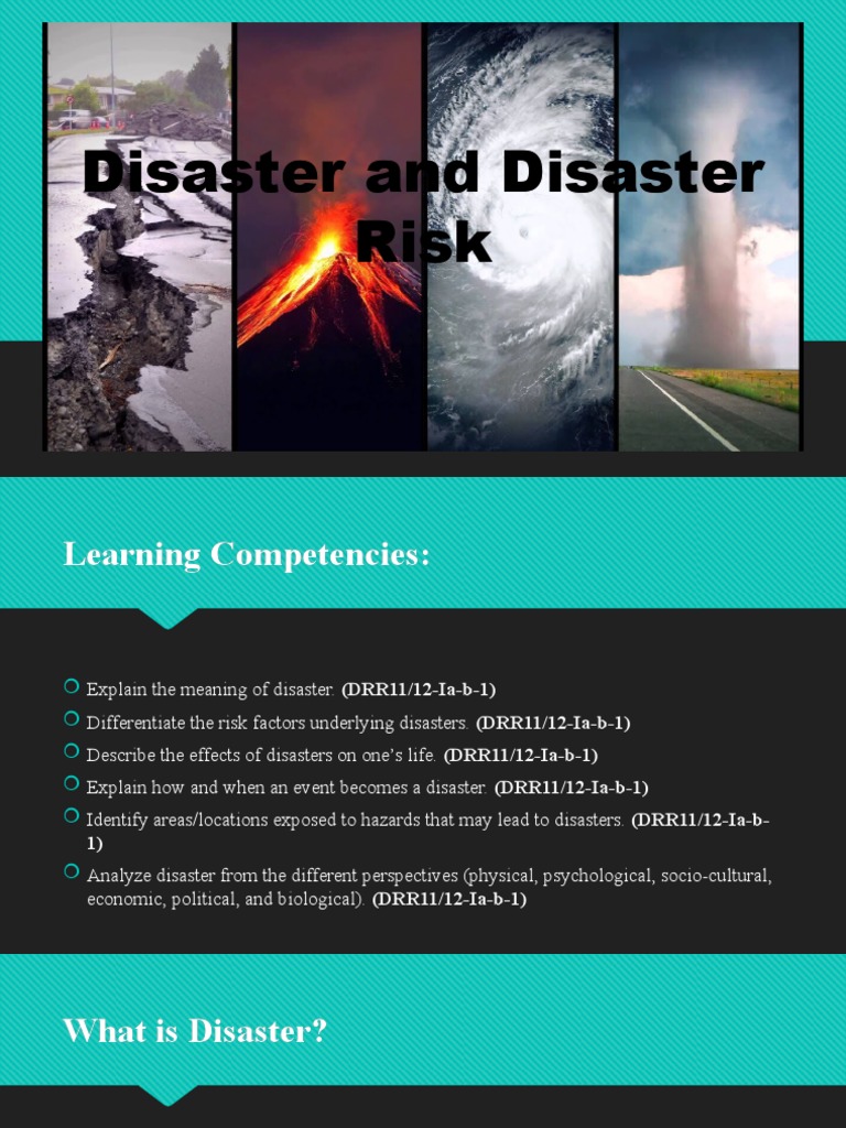 Understanding Disasters and Risks | PDF | Natural Disasters | Hazards