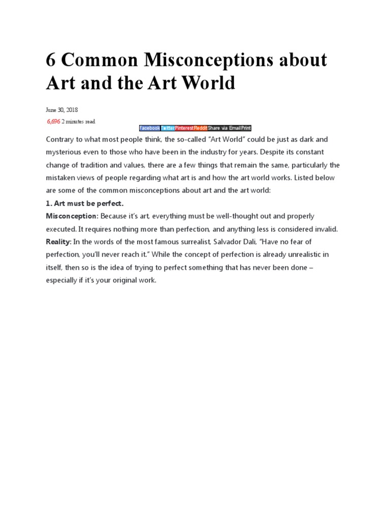 6 Common Misconceptions About Art and The Art World | PDF | World Bank ...