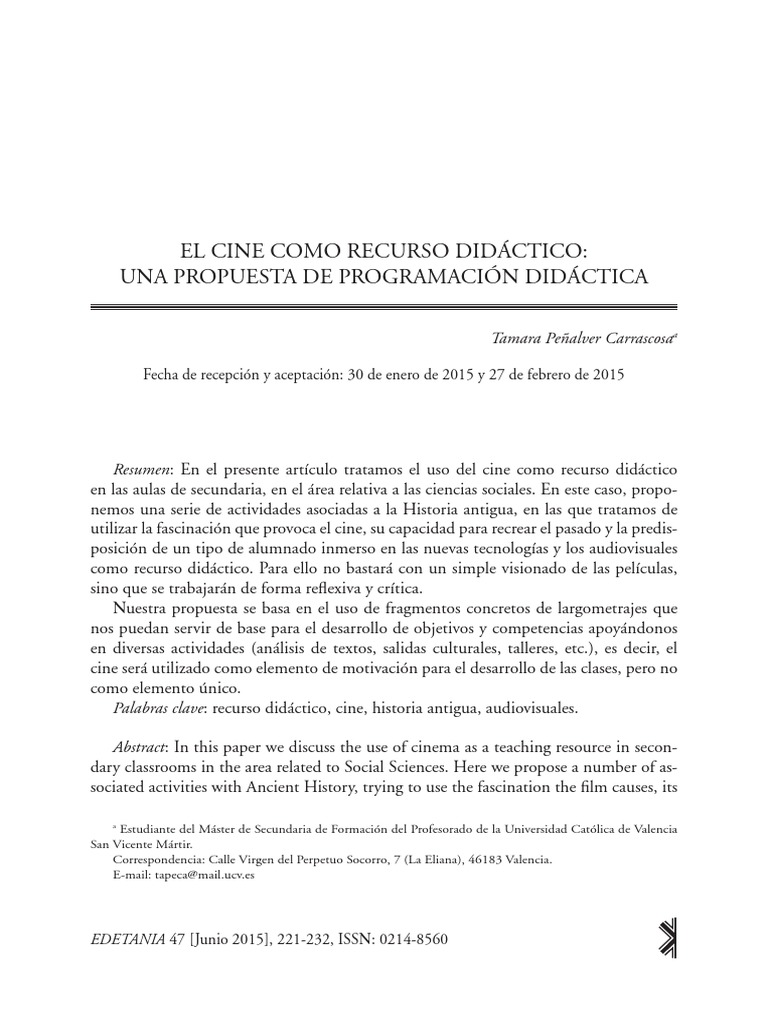 El Cine Como Recurso Didactico | PDF | Esparta | Imperio aqueménida