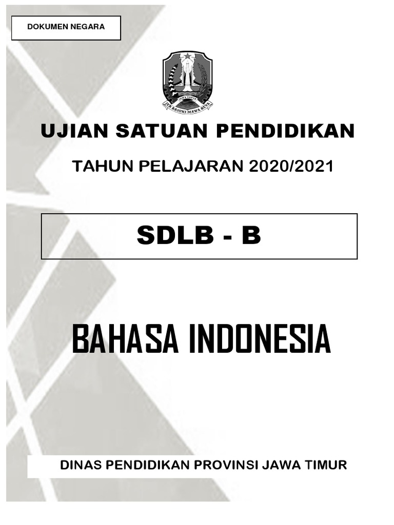 Naskah Soal Bahasa Indonesia SDLB-B Final | PDF