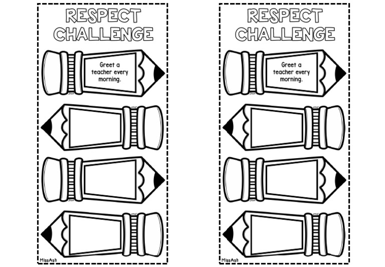 Respect Challenge Bookmark | PDF
