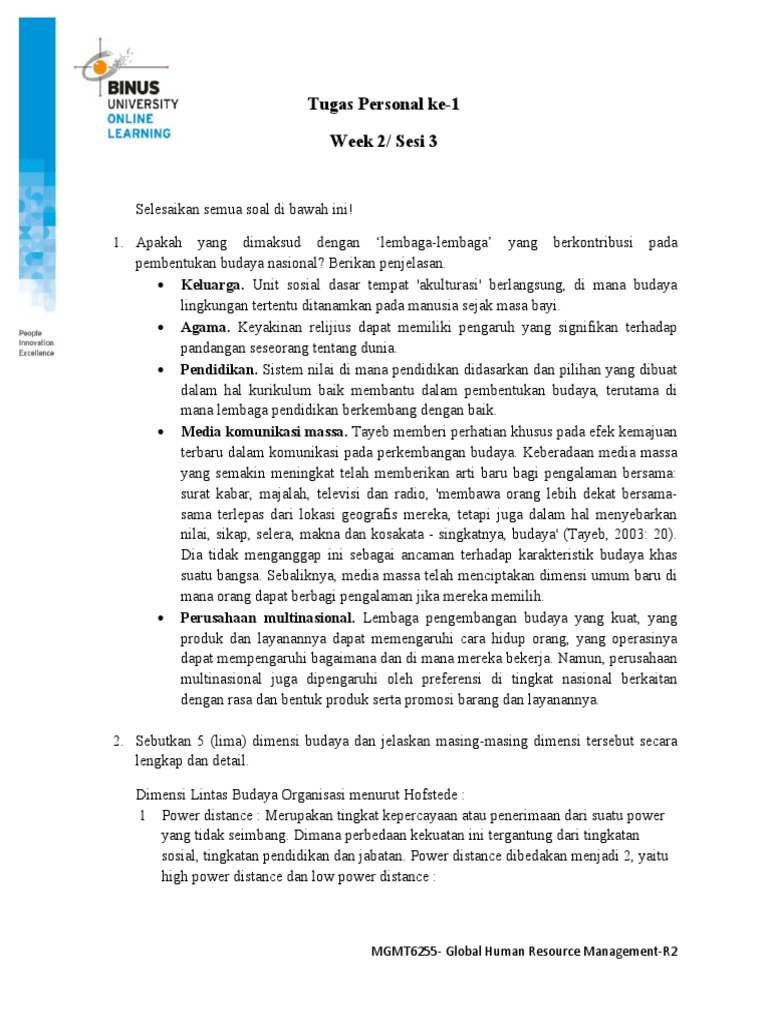 TP1 - Global HRM | PDF