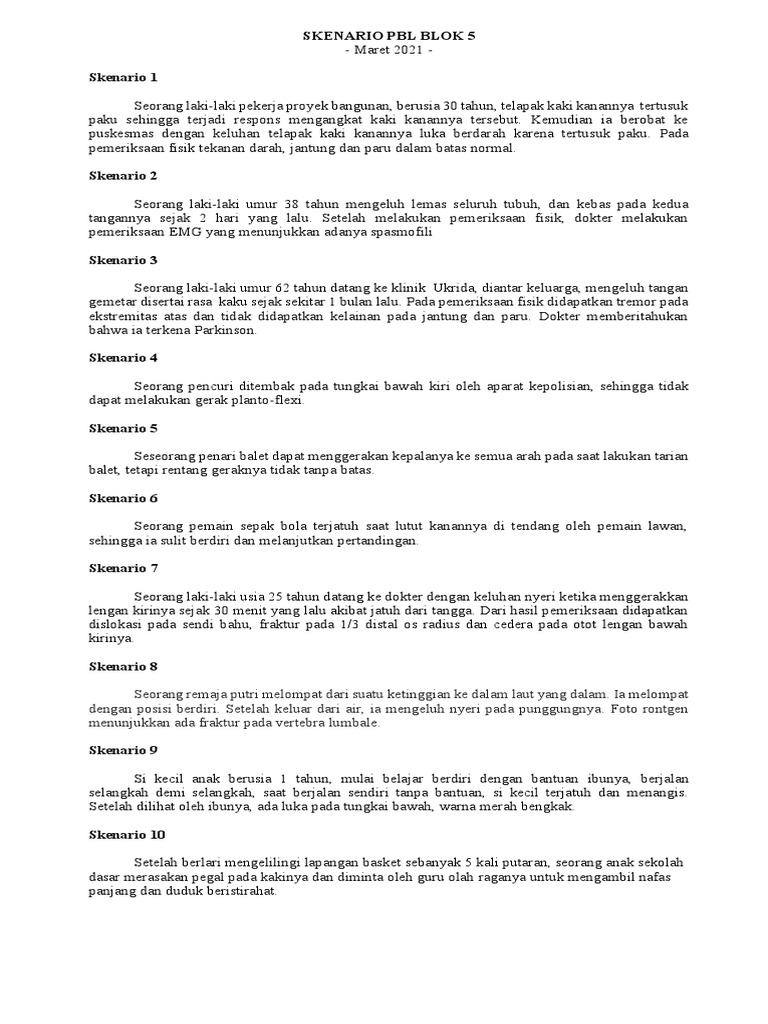 Skenario PBL Blok 5 | PDF
