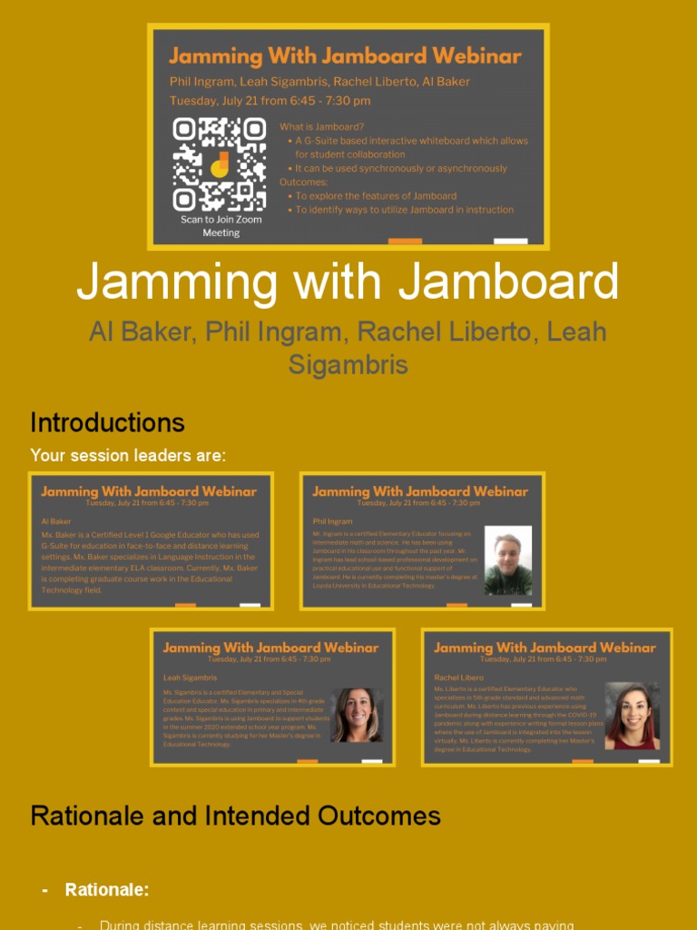Jamming With Jamboard Webinar | PDF | Learning | Computing