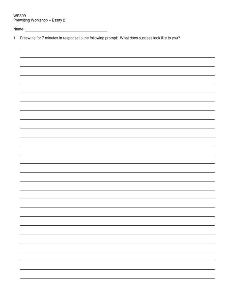 Essay 2 Prewriting Activity | PDF | Essays | Applied Psychology