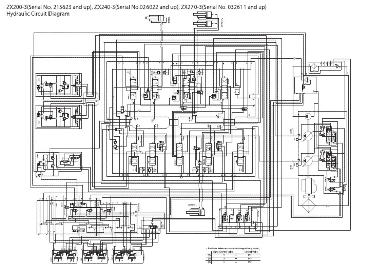 ZX200 3 ZX270 3 Hyd.+Circuit+Diagram | PDF