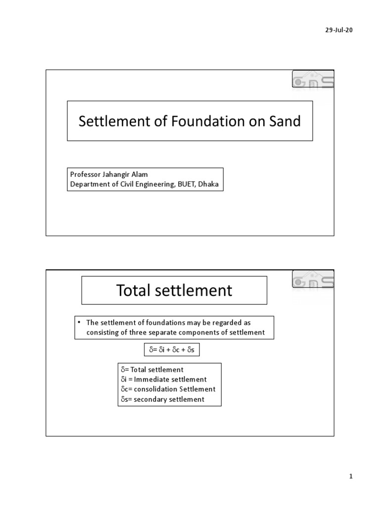 7 Settlement of Foundaiton On Sand | PDF | Young's Modulus | Soil Mechanics