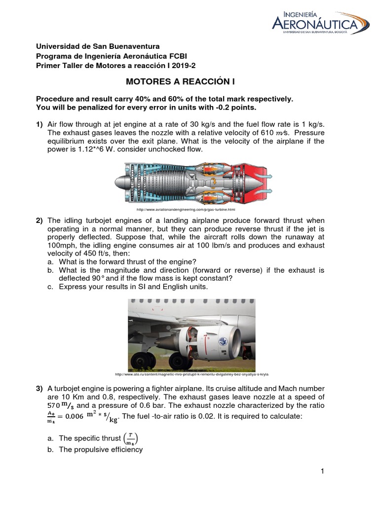 Analysis of Jet Engine Performance Parameters and Thrust Calculations ...