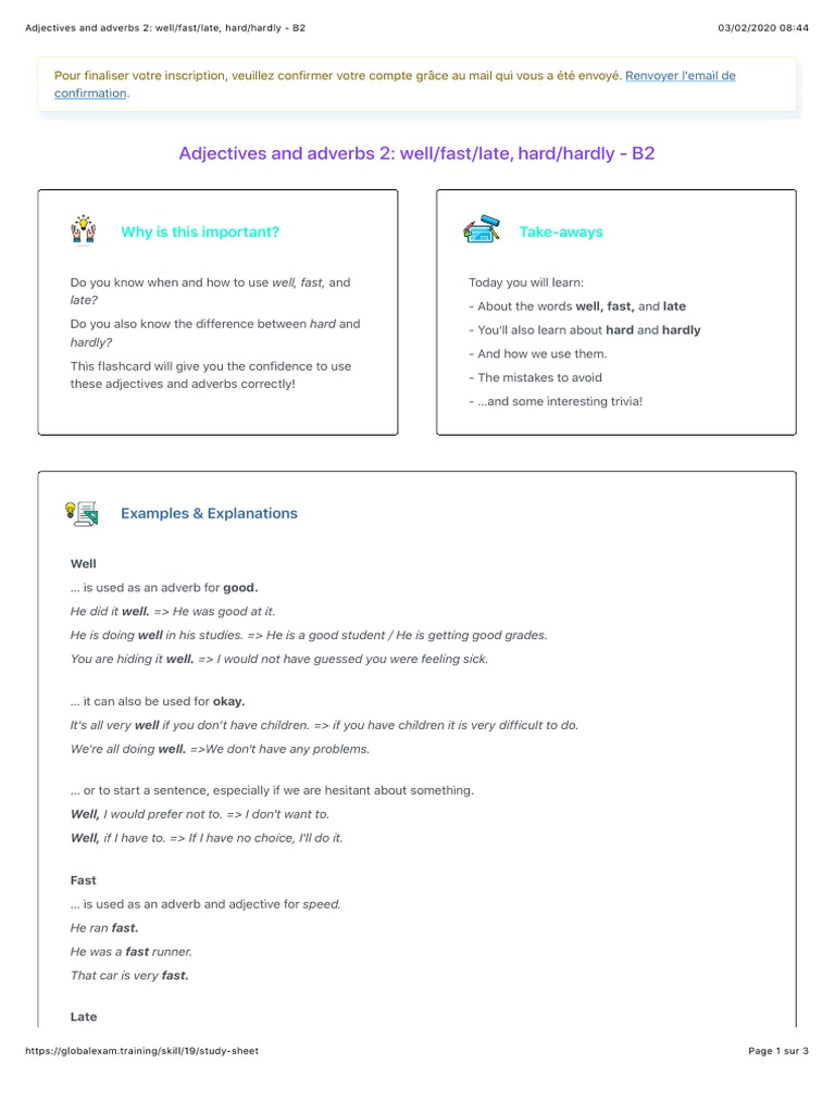 Adverbs and Adjectives: Fast, Late, Hard | PDF | Adverb | Grammar